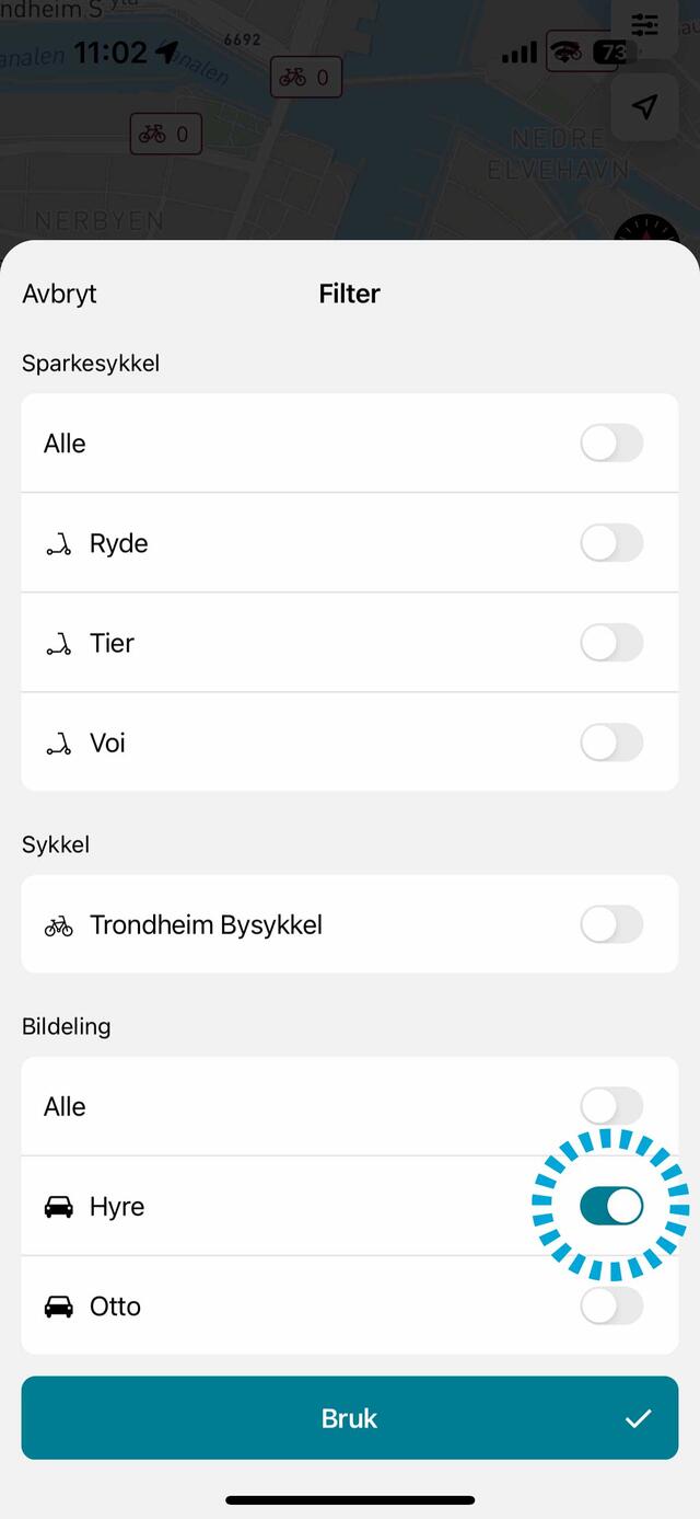 Få to timer bildeling i hele Trondheimsområdet - AtB